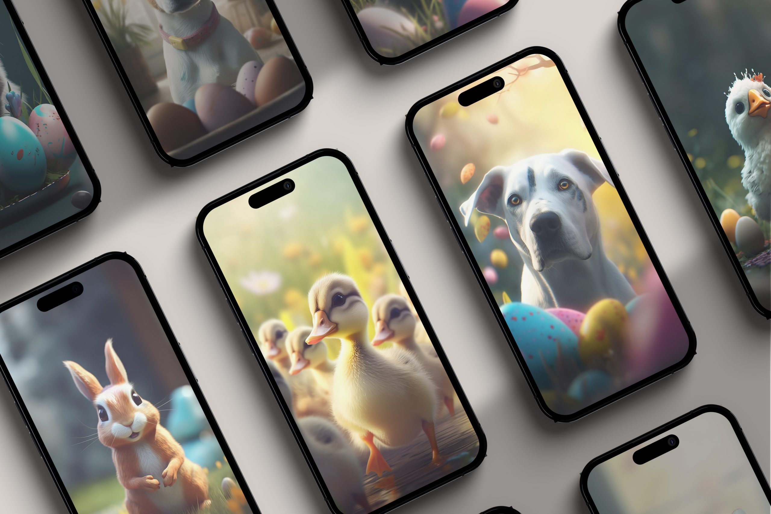 FREE Egg-citing Easter Phone Walls